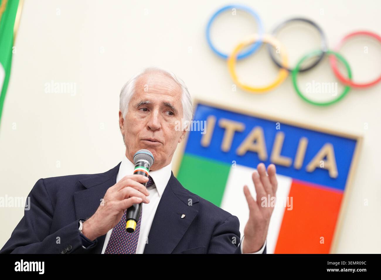Giovanni Malago during Women4Football at CONI - Rome Italy - Monday ...