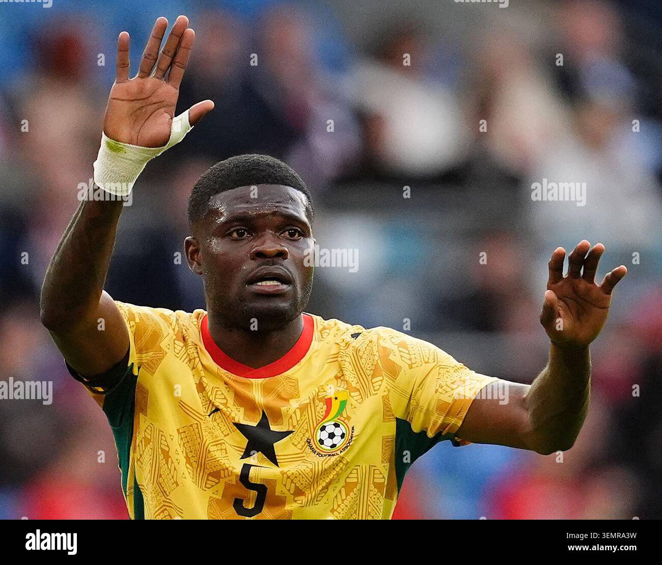 Ghana's Thomas Partey during the international friendly at the Cardiff ...