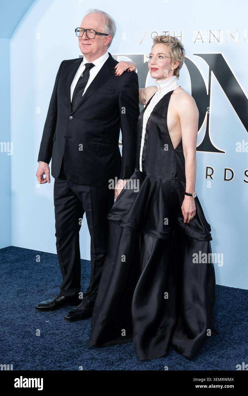 Tracy Letts and Carrie Coon wearing dress by Altuzarra attend 79th ...