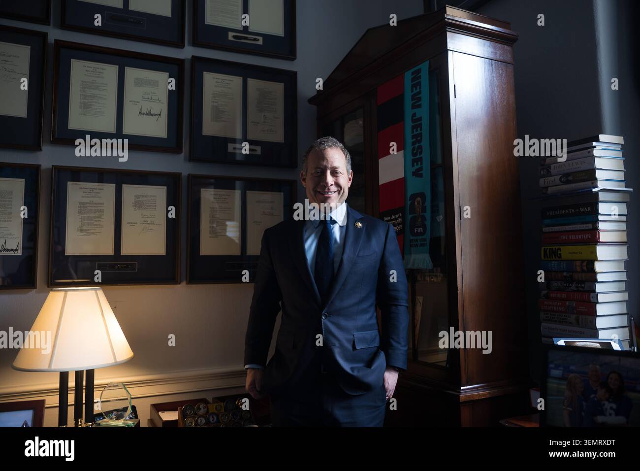 Rep. Josh Gottheimer (D-N.J.) stands for a portrait in his office on ...