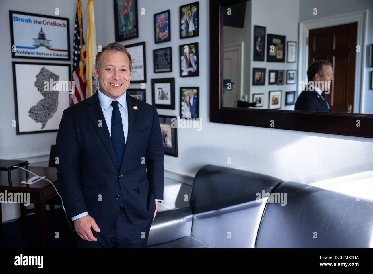 Rep. Josh Gottheimer (D-N.J.) stands for a portrait in his office on ...