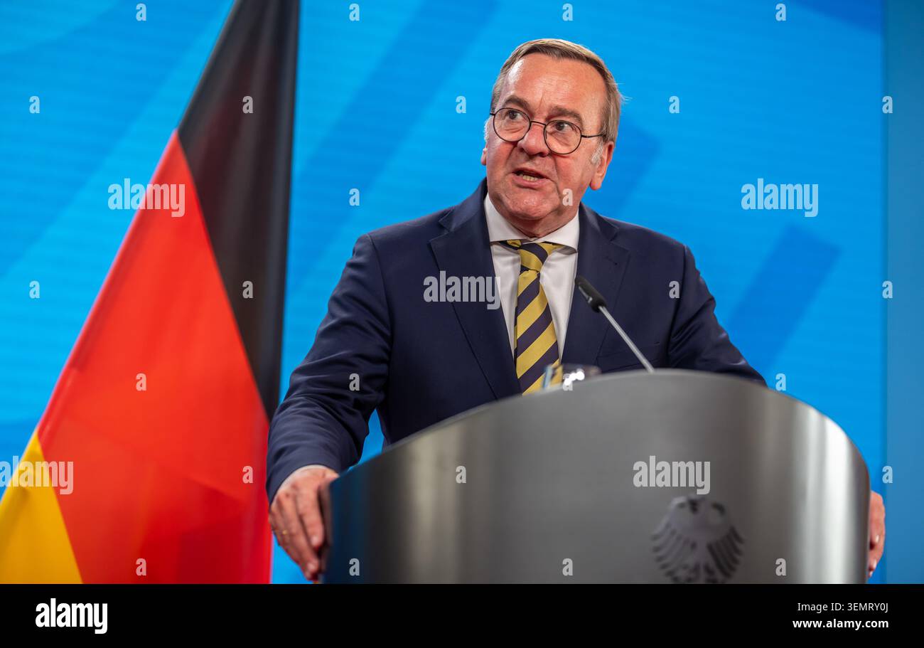 08 June 2026, Berlin: Boris Pistorius (SPD), Minister of Defense, takes ...