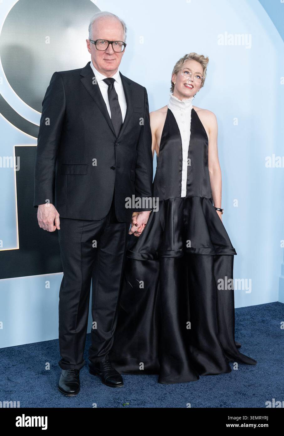Tracy Letts and Carrie Coon wearing dress by Altuzarra attend 79th ...