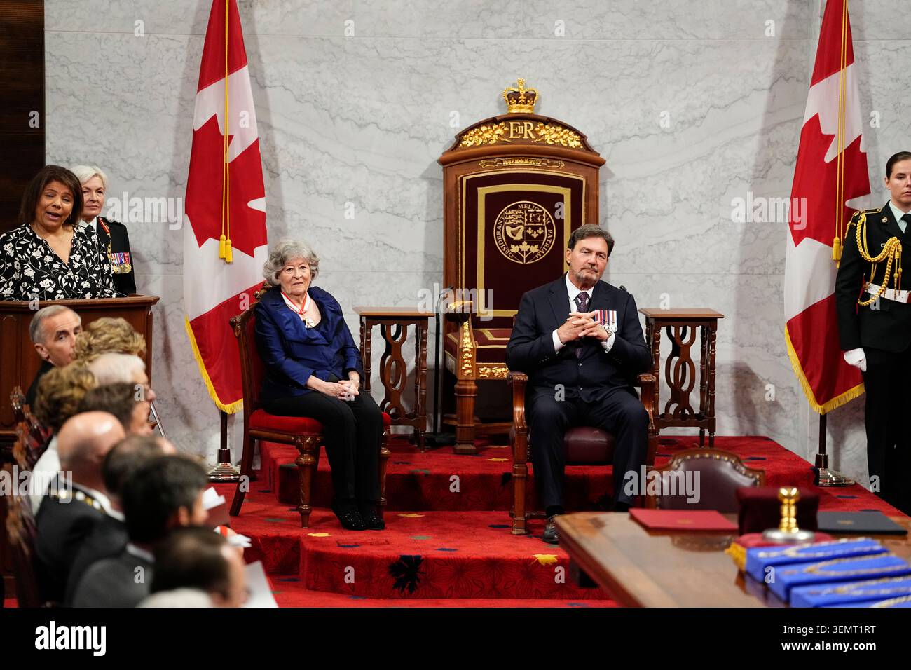 Governor General Louise Arbour sits with Chief Justice Richard Wagner ...