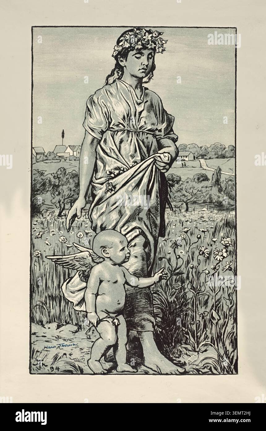 Hans Thoma, Flora, 1894 | Archium Stock Photo - Alamy