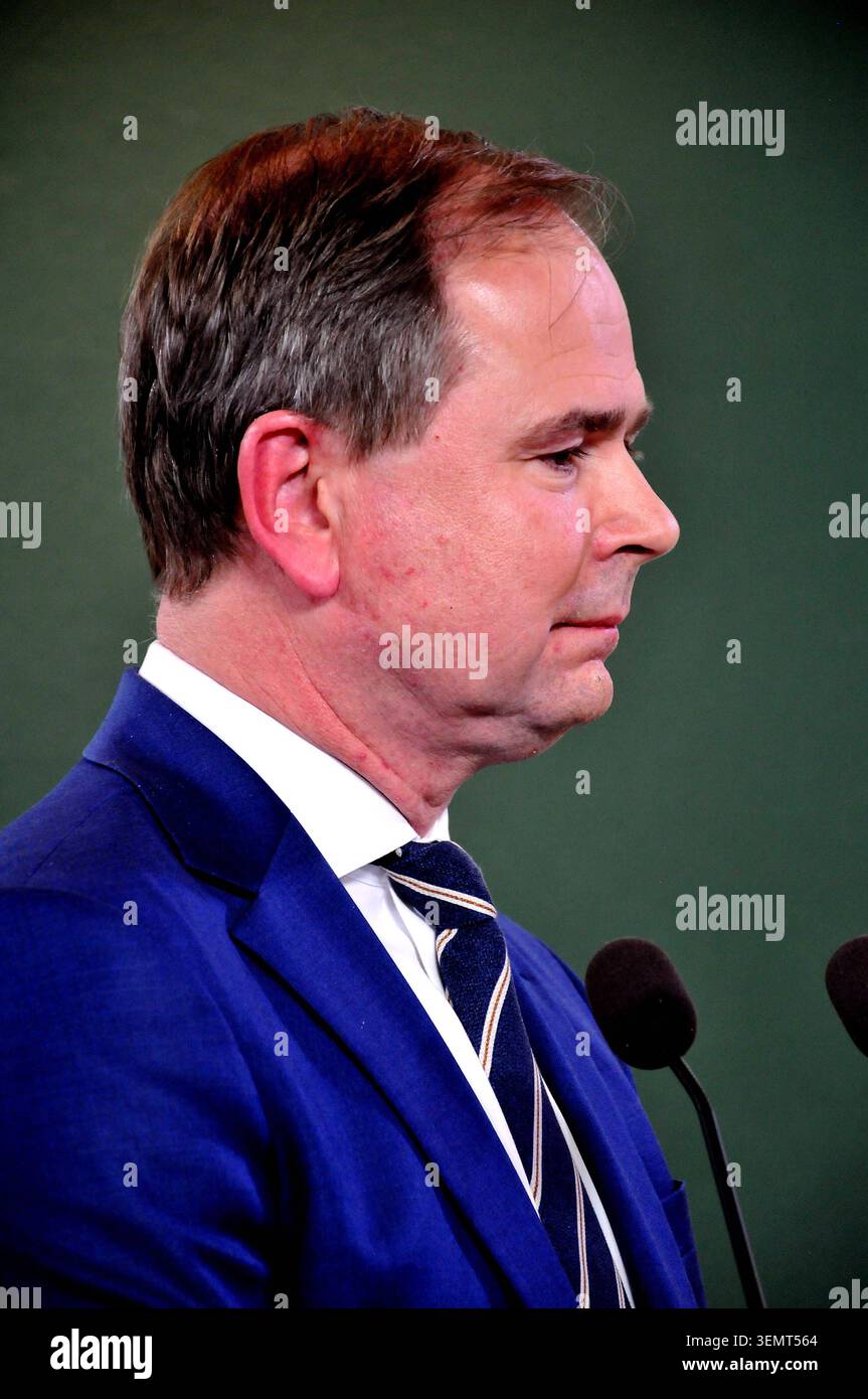 Copenhagen, Denmark /07 November 2023/.Danish finance minister Nicolai ...