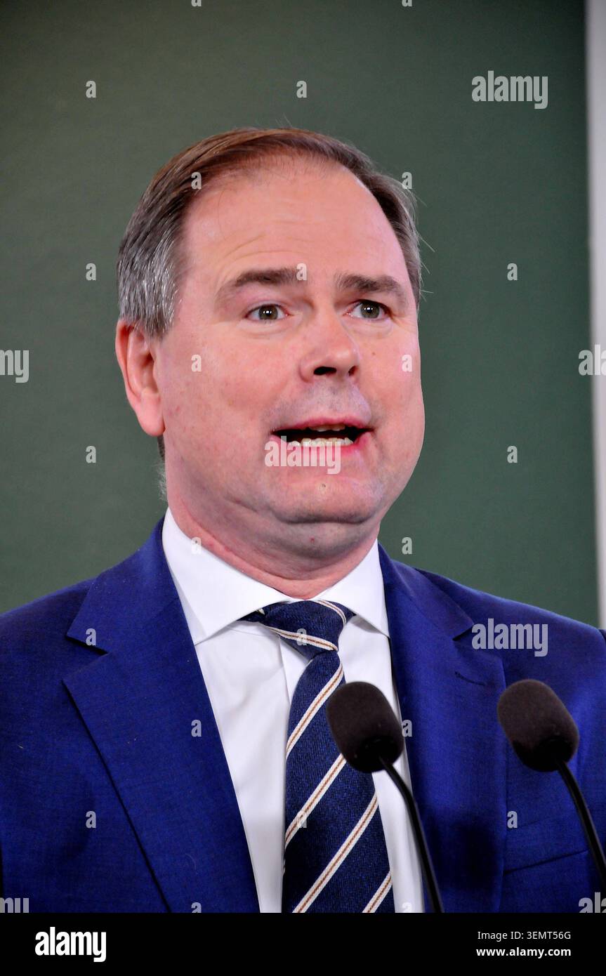 Copenhagen, Denmark /07 November 2023/.Danish finance minister Nicolai ...
