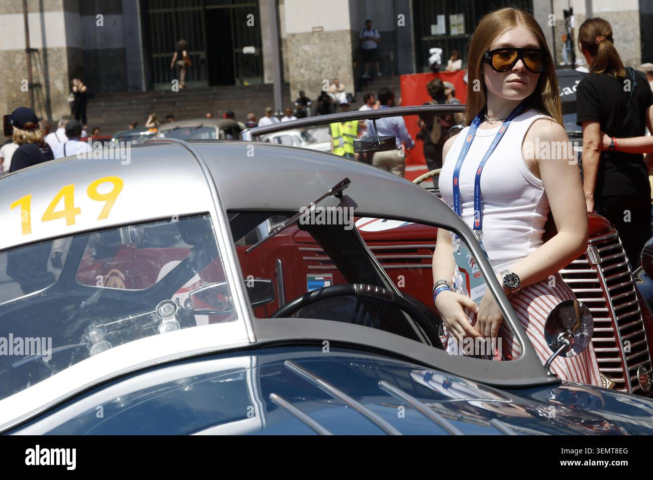IPA85489422 - Atmosphere during punching of 1000 Miglia Historical Race ...