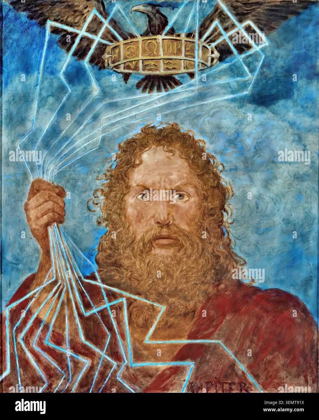 Hans Thoma, Jupiter Donar, 1906 | Archium Stock Photo - Alamy