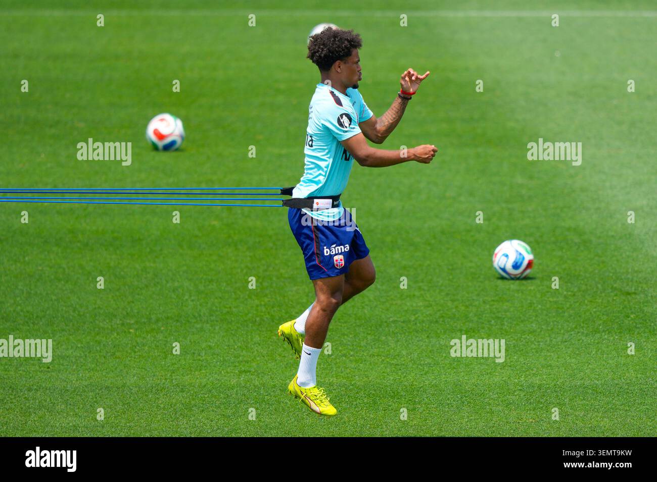Greensboro, USA 20260608. Oscar Bobb during training with the Norwegian ...