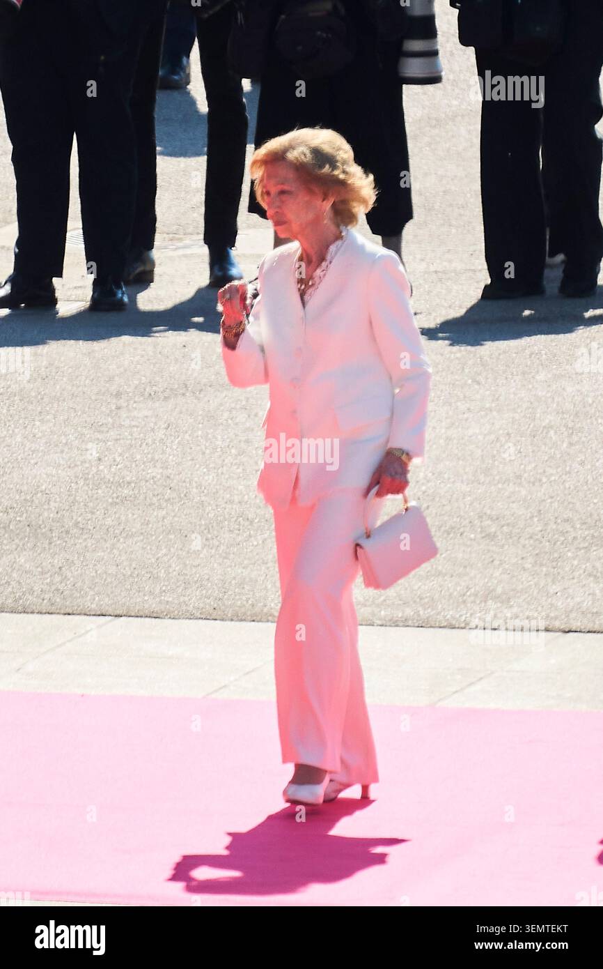 The former Queen Sofia attends flower offering to Nuestra Senora de la ...
