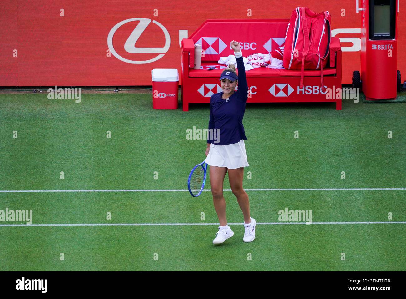 Romania's Jaqueline Cristian celebrates her victory against China's ...