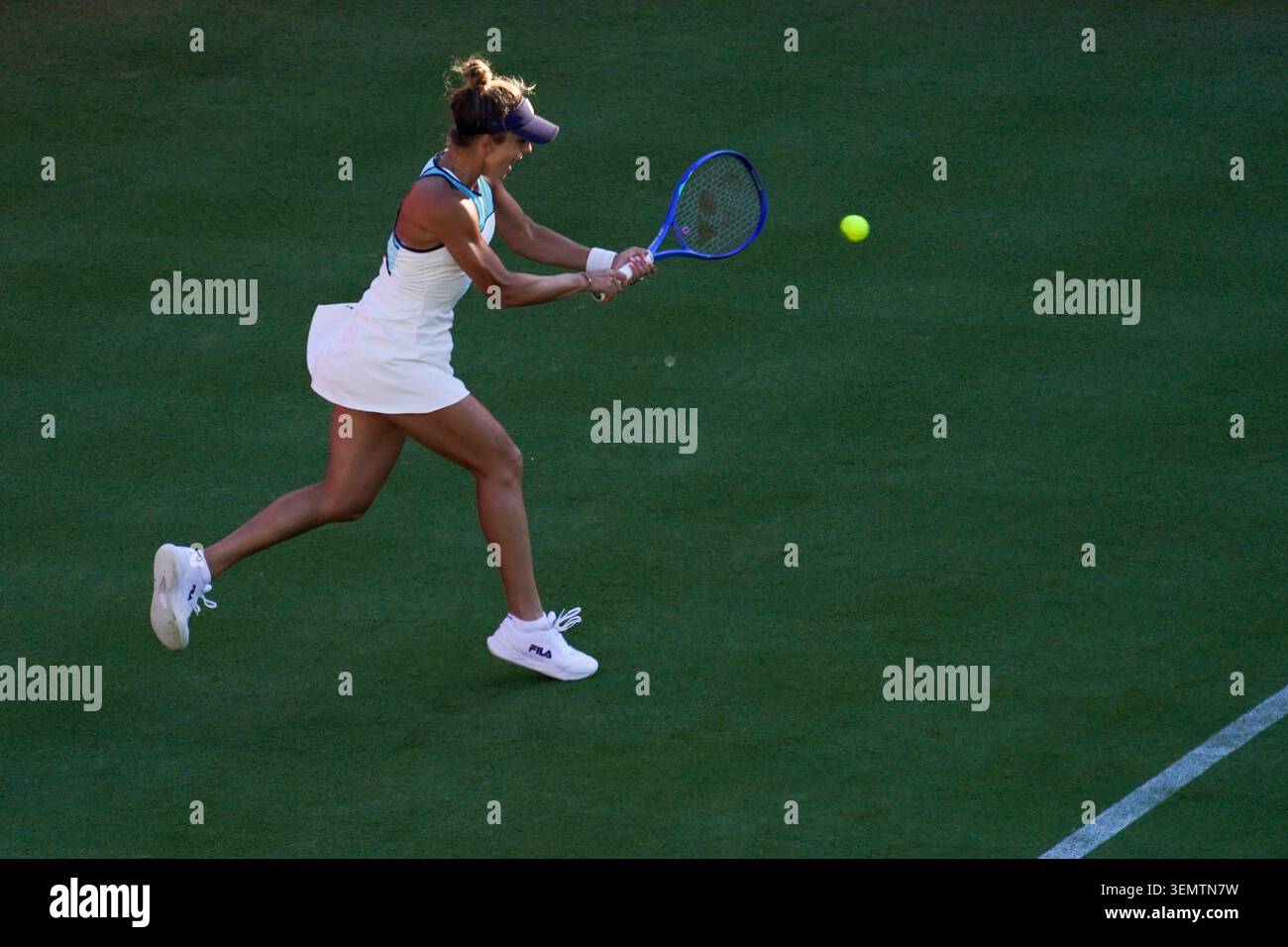 Romania's Jaqueline Cristian returns against China's Qinwen Zheng ...