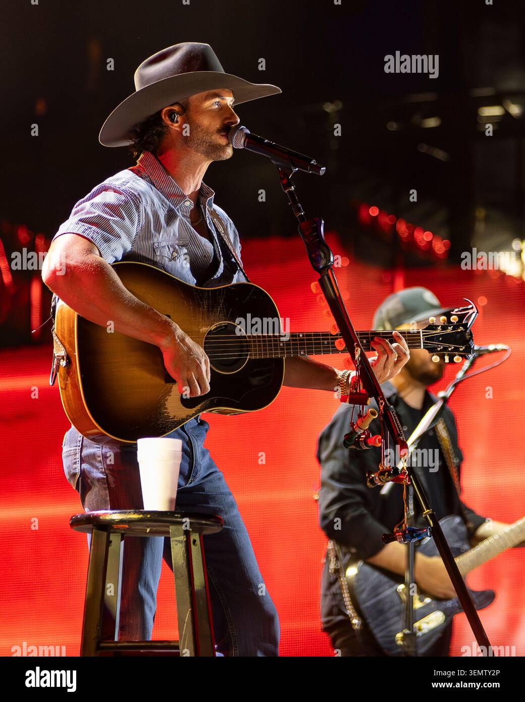 Riley Green performs during Night 4 of CMA Fest at Nissan Stadium in ...