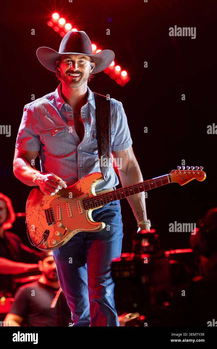 Riley Green performs during Night 4 of CMA Fest at Nissan Stadium in ...