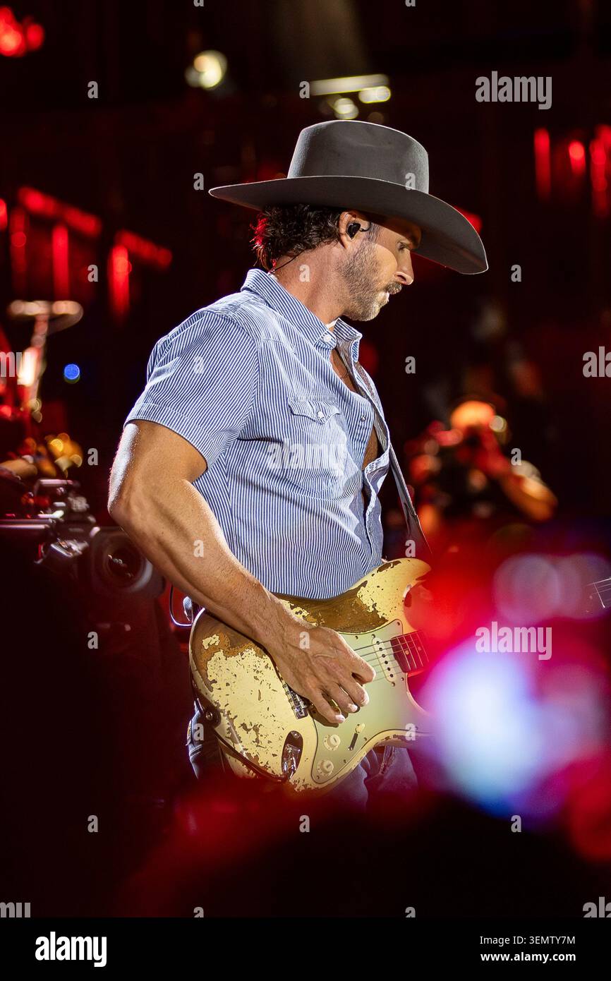 Riley Green performs during Night 4 of CMA Fest at Nissan Stadium in ...