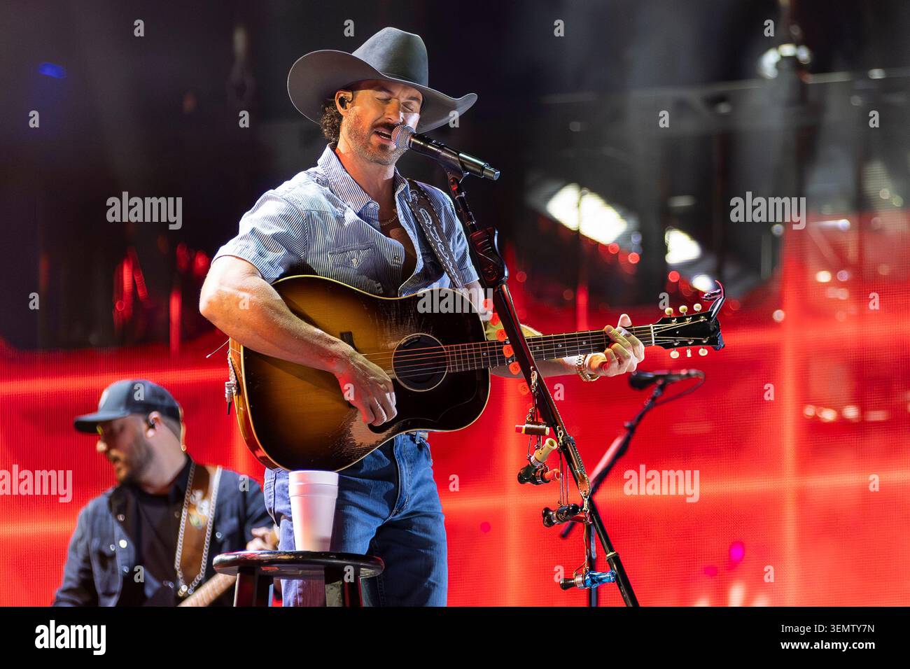 Riley Green performs during Night 4 of CMA Fest at Nissan Stadium in ...