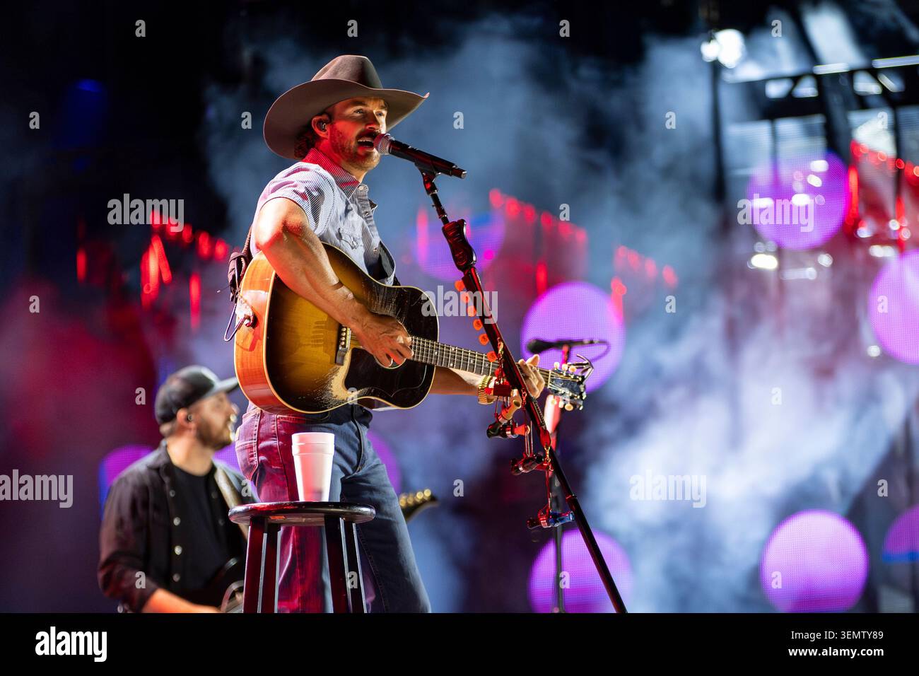 Riley Green performs during Night 4 of CMA Fest at Nissan Stadium in ...