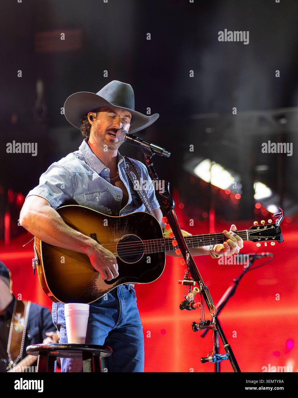 Riley Green performs during Night 4 of CMA Fest at Nissan Stadium in ...