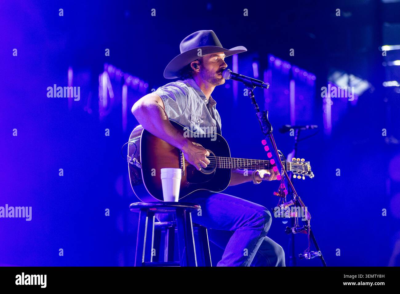 Riley Green performs during Night 4 of CMA Fest at Nissan Stadium in ...