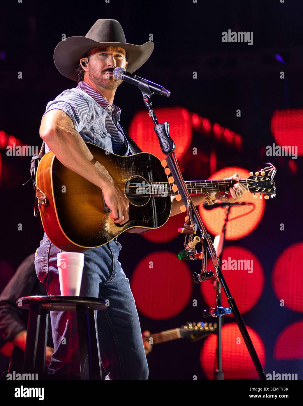 Riley Green performs during Night 4 of CMA Fest at Nissan Stadium in ...