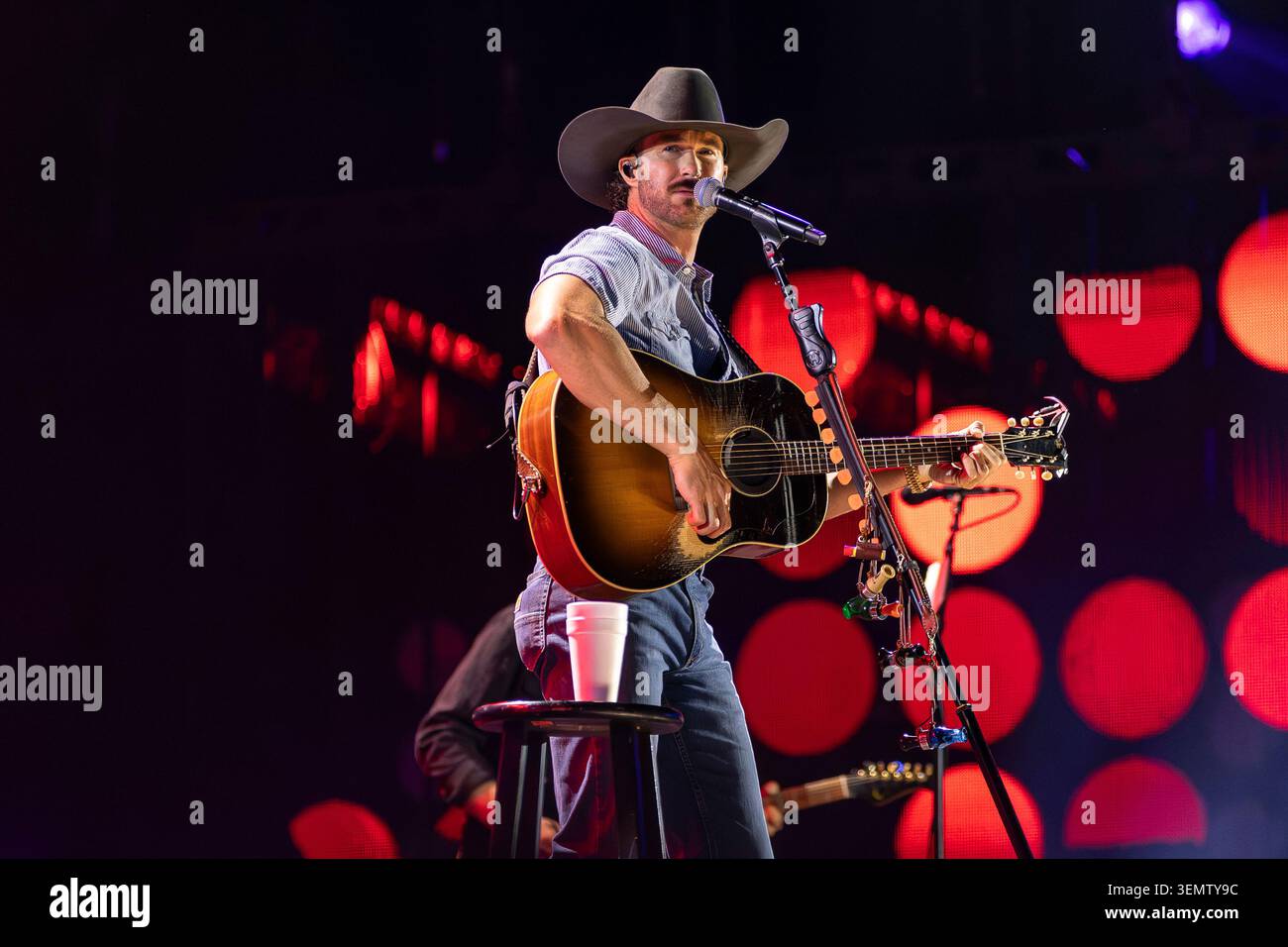 Riley Green performs during Night 4 of CMA Fest at Nissan Stadium in ...