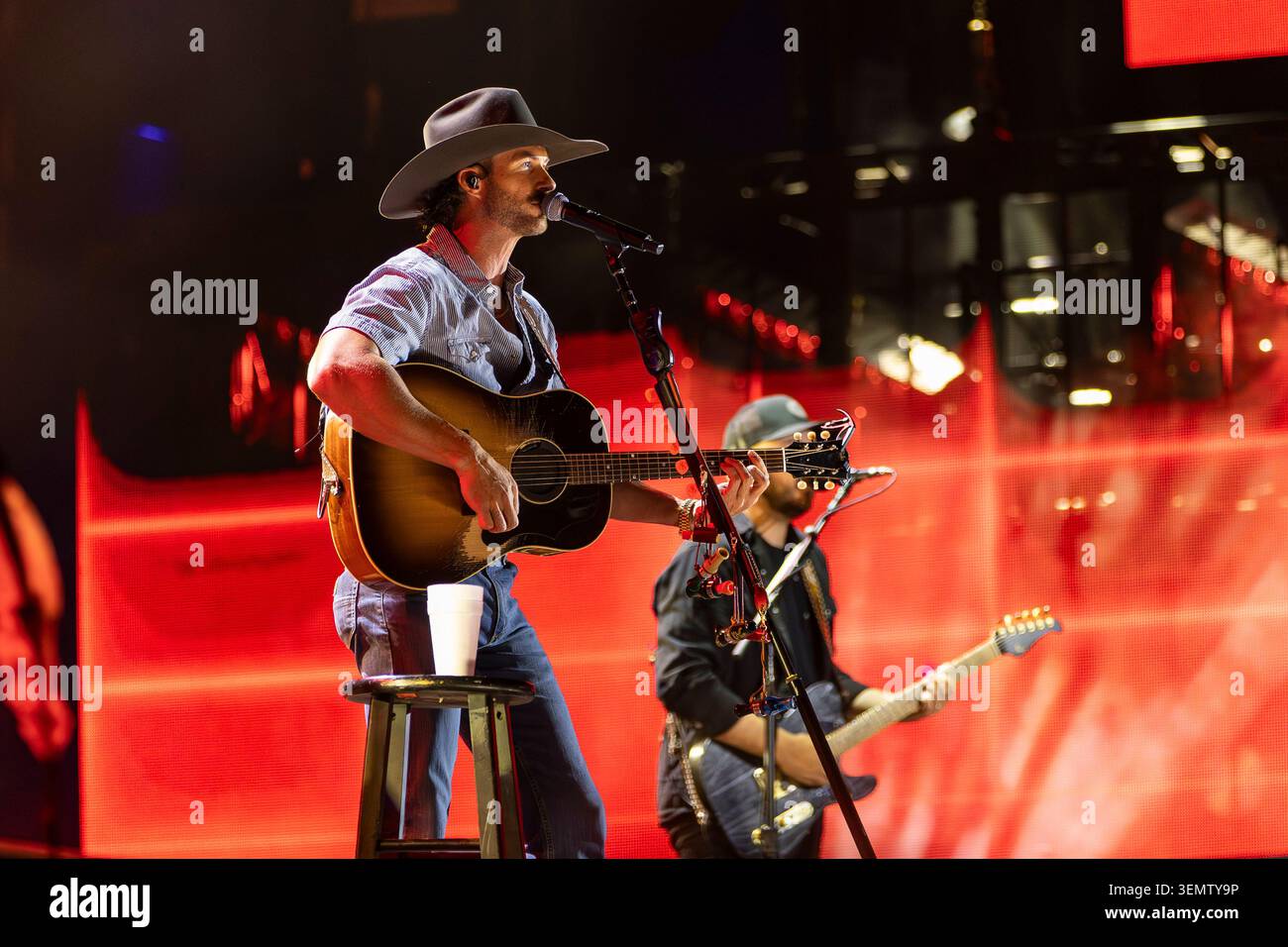 Riley Green performs during Night 4 of CMA Fest at Nissan Stadium in ...