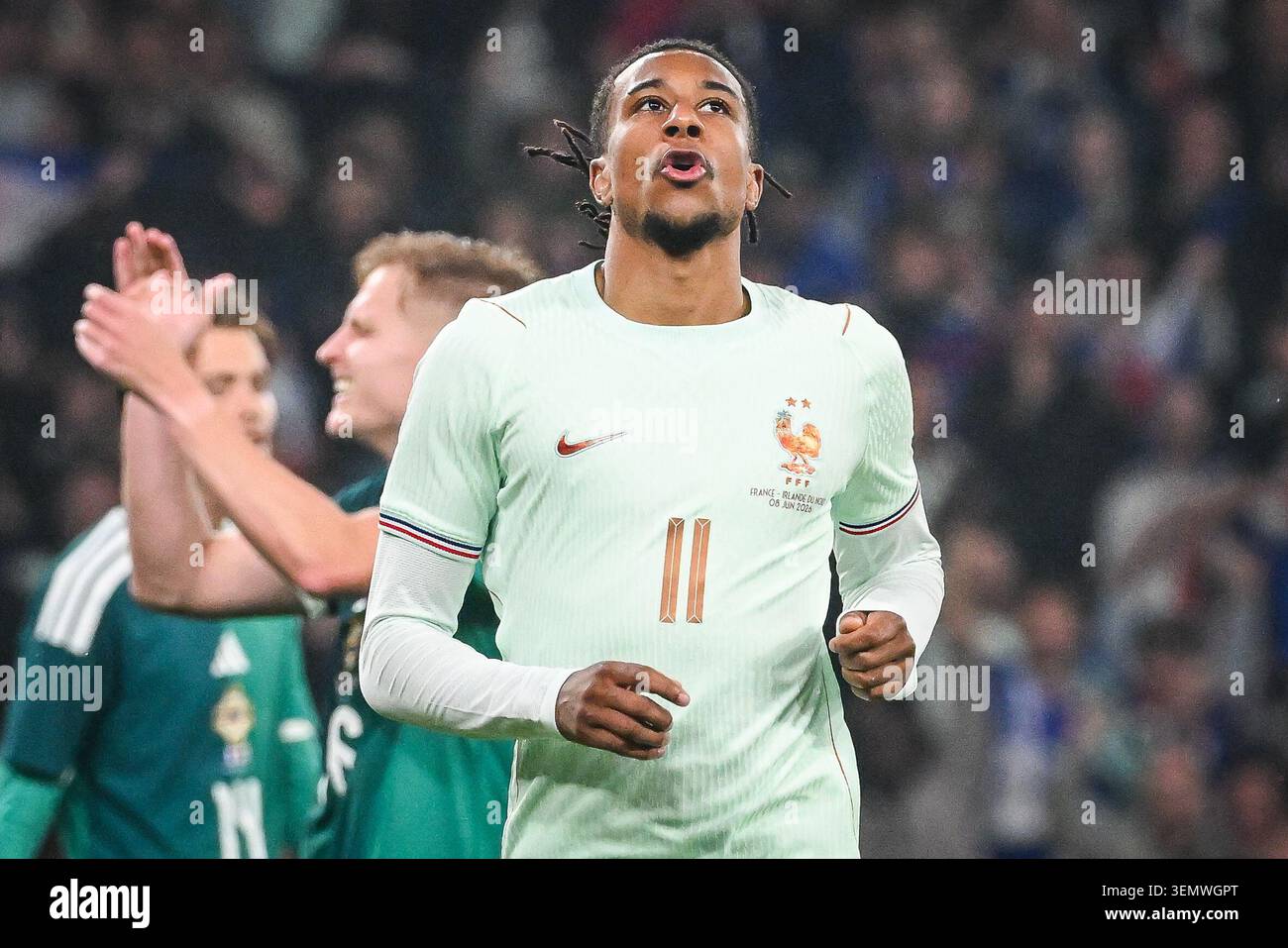 IPA85495910 - Michael OLISE of France celebrates his goal during the ...