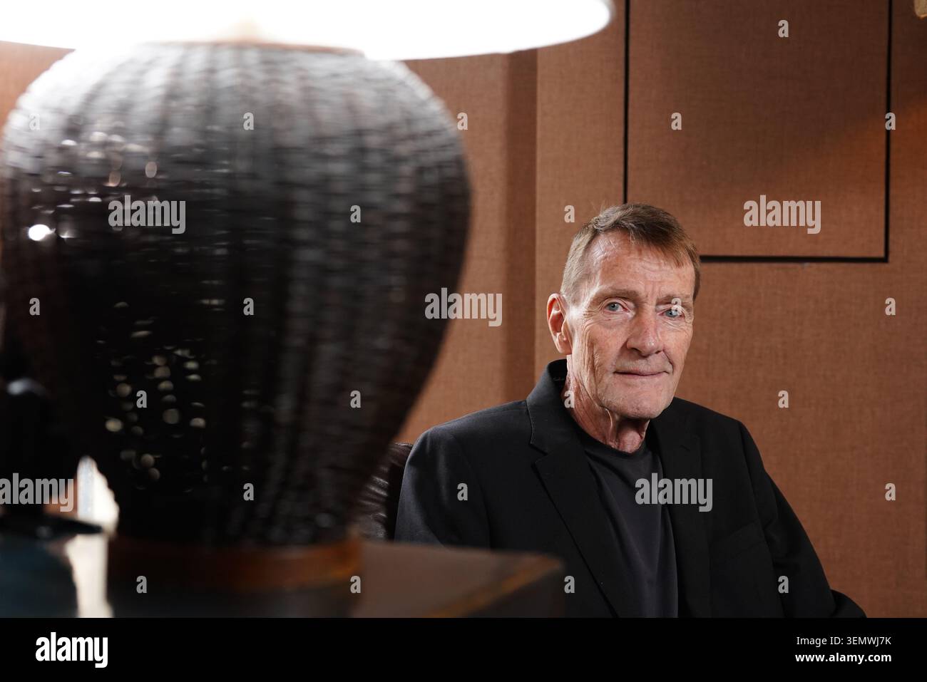 Lee Child during a question and answer at RSA House, central London ...