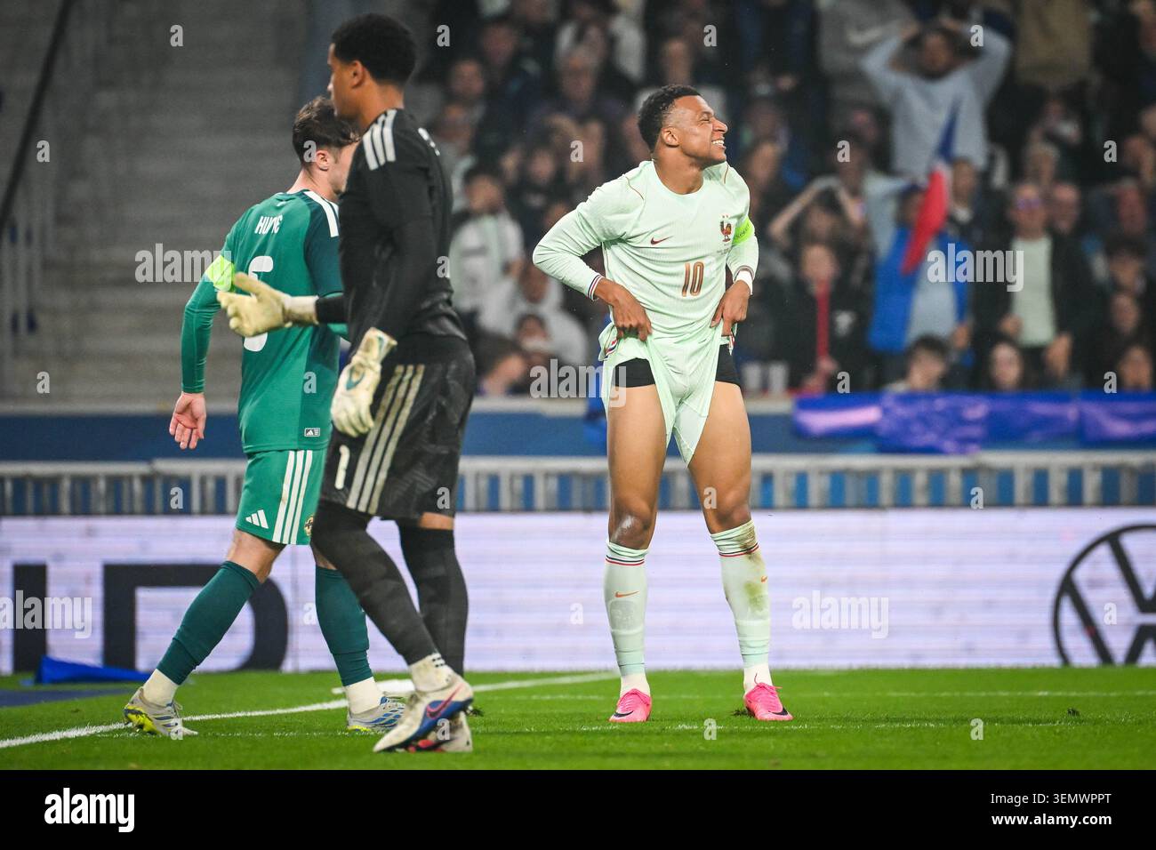 IPA85496742 - Kylian MBAPPE of France looks dejected during the ...