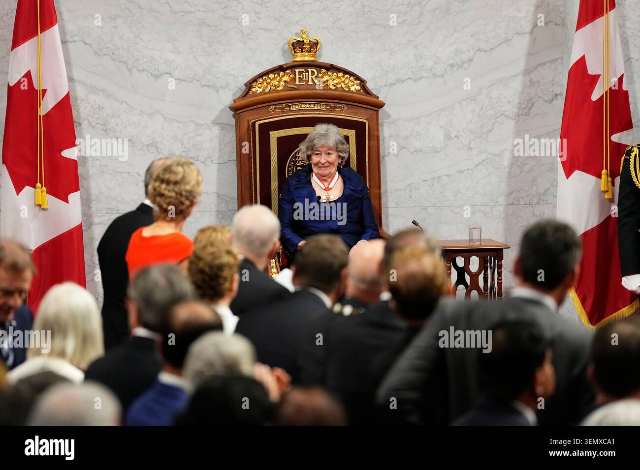 Governor General Louise Arbour makes sits in the throne for the first ...