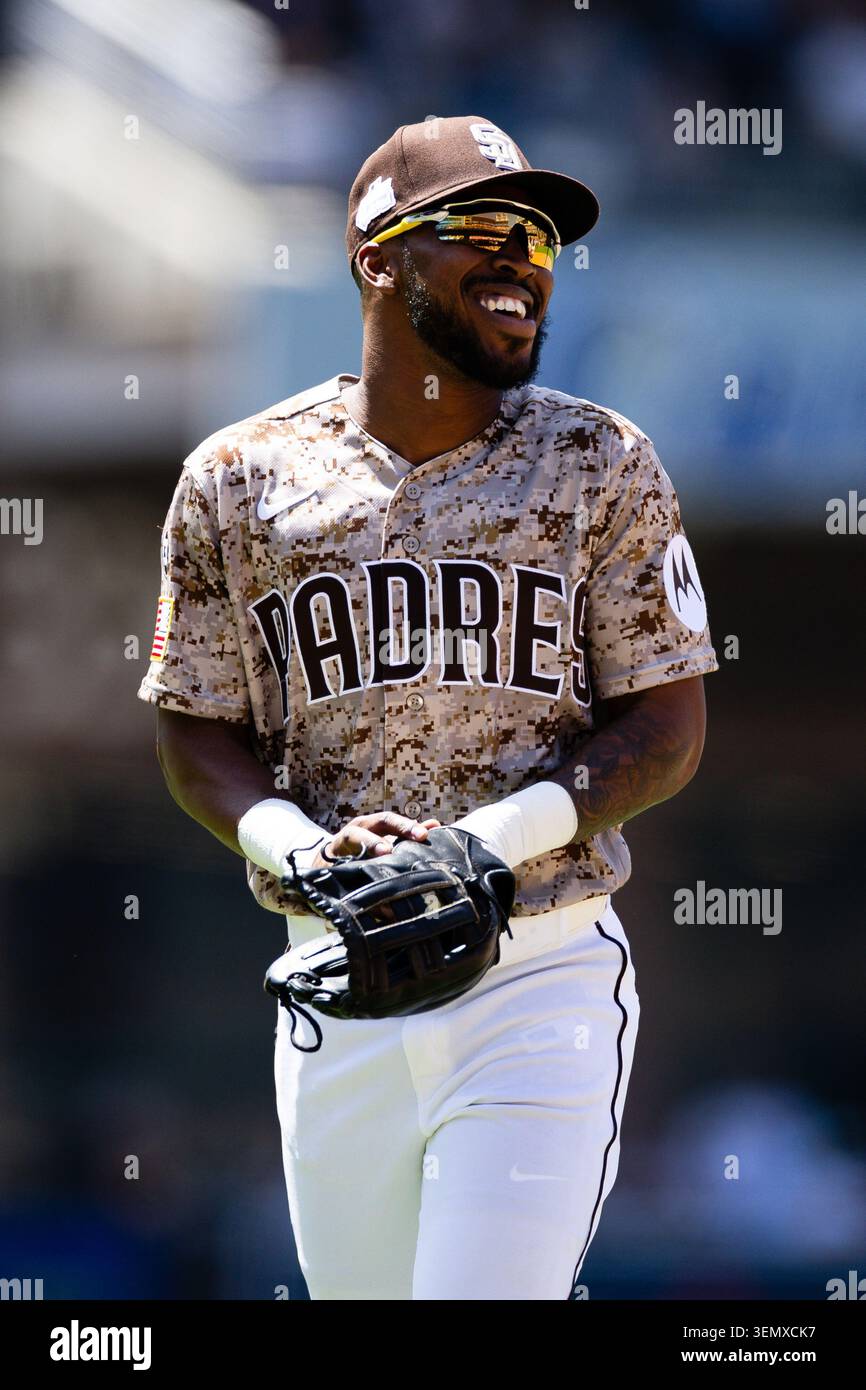 San Diego Padres' Samad Taylor smiles during a baseball game against ...