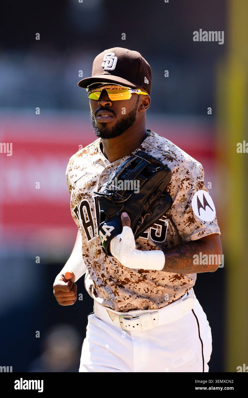 San Diego Padres' Samad Taylor plays in a baseball game against the New ...