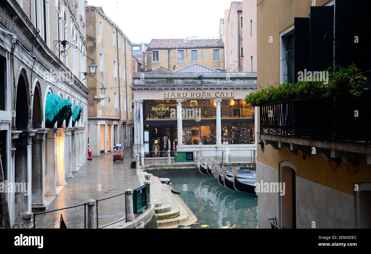 Venice, Italy - January 2 2013 : Hard Rock Cafe Location in Venice City ...