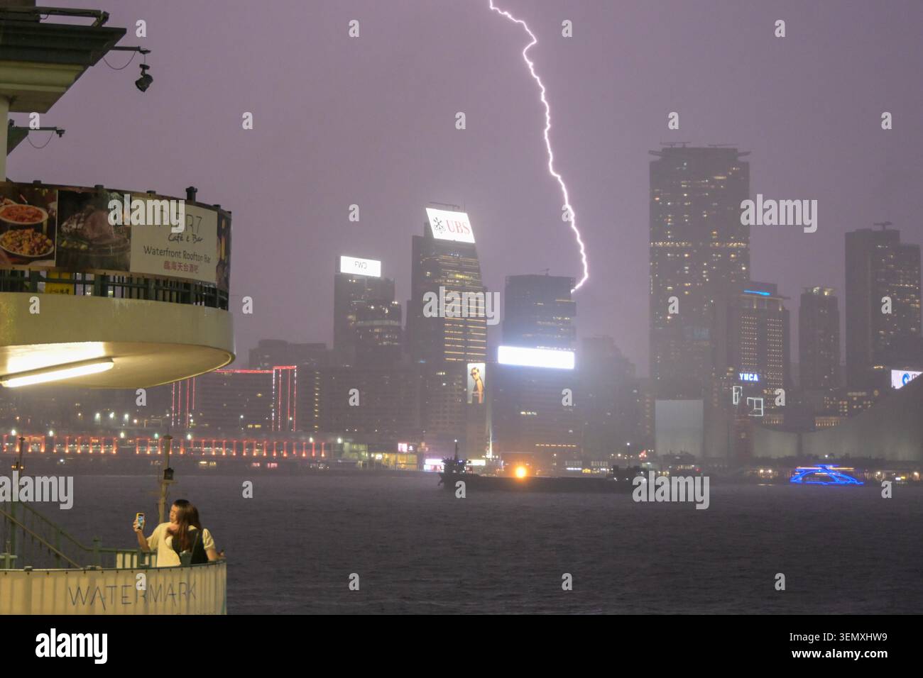 **CHINESE MAINLAND, HONG KONG, MACAU AND TAIWAN OUT**Lightning strikes ...