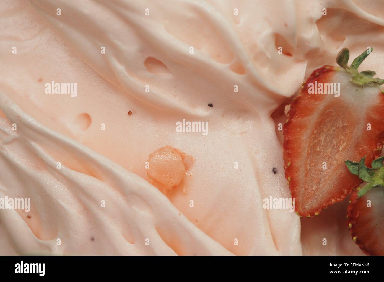 Delicious strawberry dessert served with creamy texture Stock Photo - Alamy