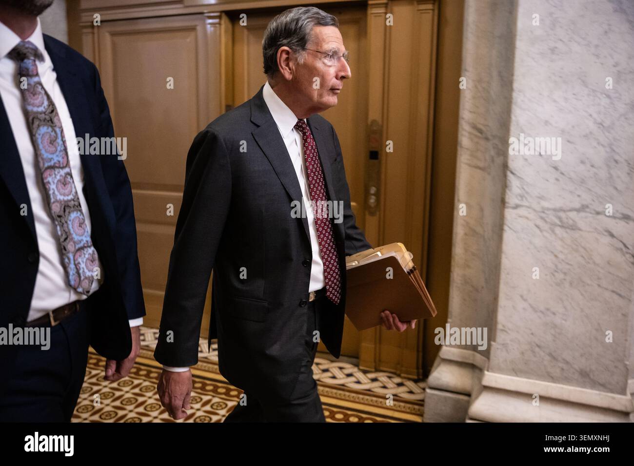Sen. John Barrasso (R-Wyo.) departs a vote at the U.S. Capitol on June ...