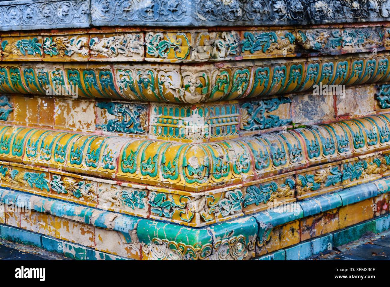 Visitors stroll in Beijing Ancient Architecture Museum during summer ...