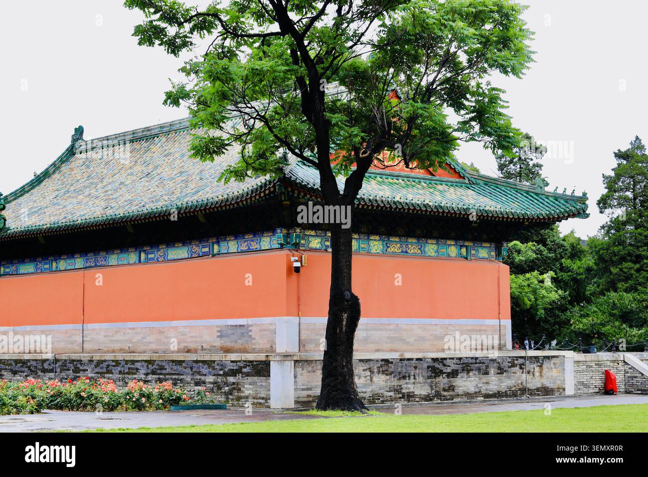 Visitors stroll in Beijing Ancient Architecture Museum during summer ...