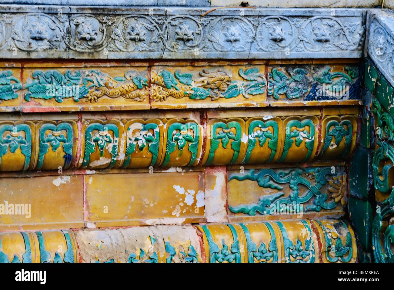 Visitors stroll in Beijing Ancient Architecture Museum during summer ...