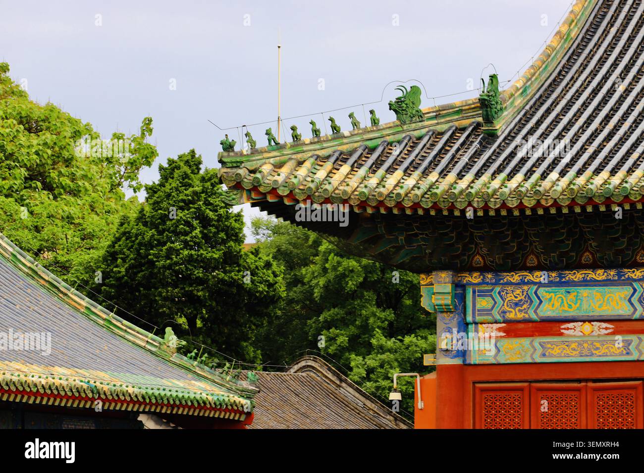 Visitors stroll in Beijing Ancient Architecture Museum during summer ...