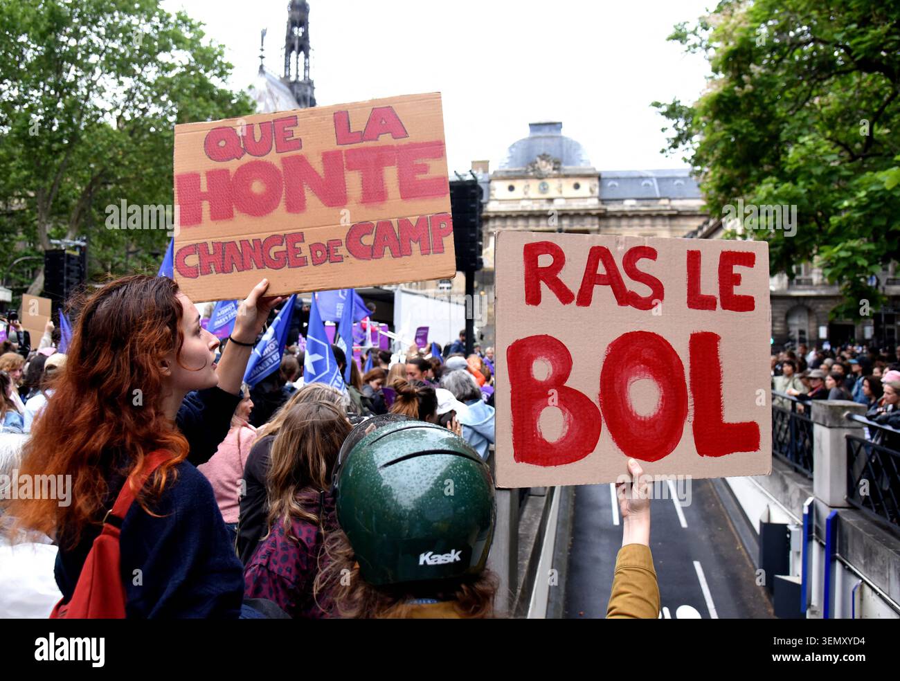 Rally for Lyhanna in front of the courthouse in Paris, to denounce the ...