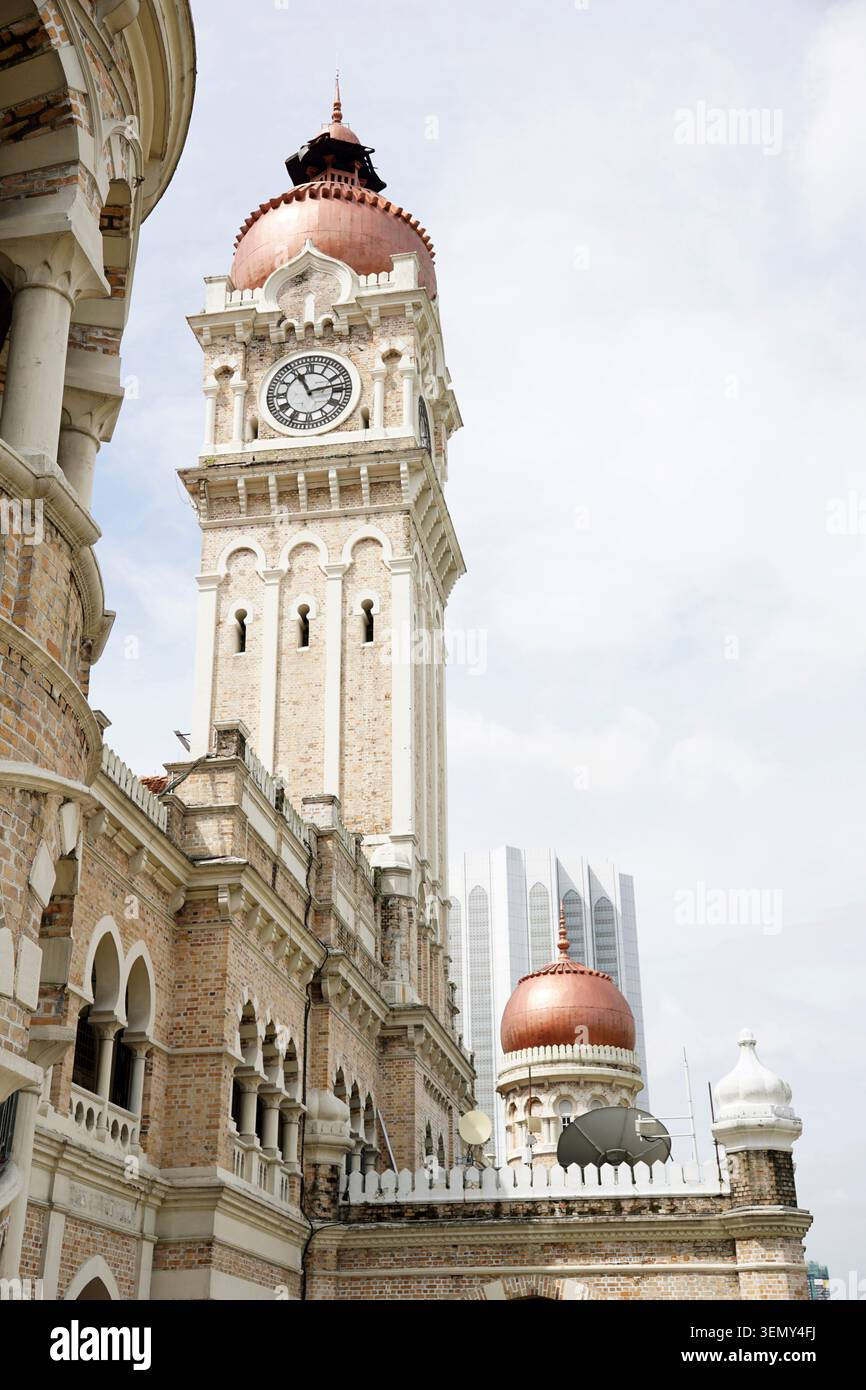 Kuala Lumpur, Malaysia - August 5, 2022: Clock tower of Independence ...