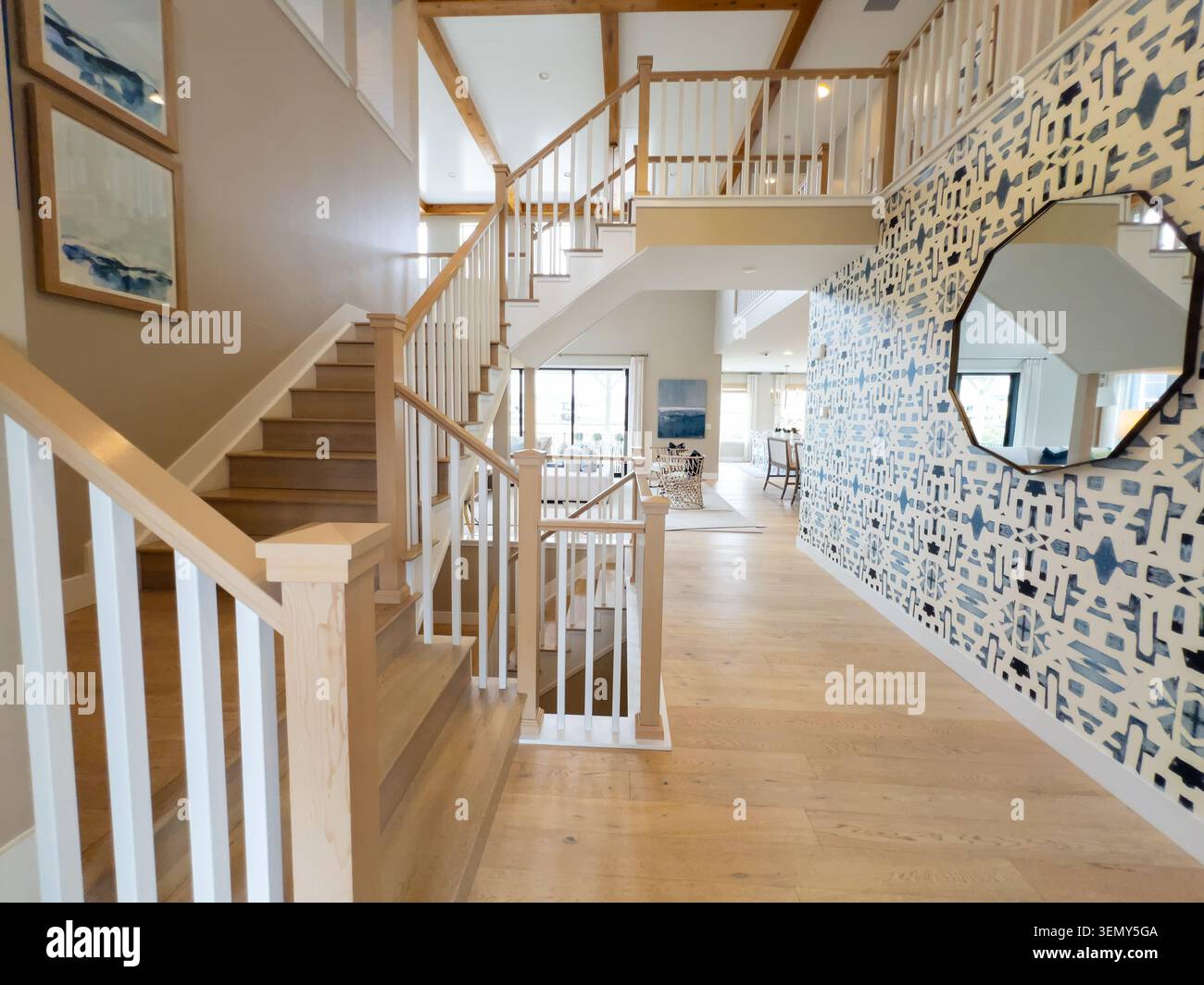 Castle Pines, CO, USA-October 6, 2025 - A bright modern hallway ...