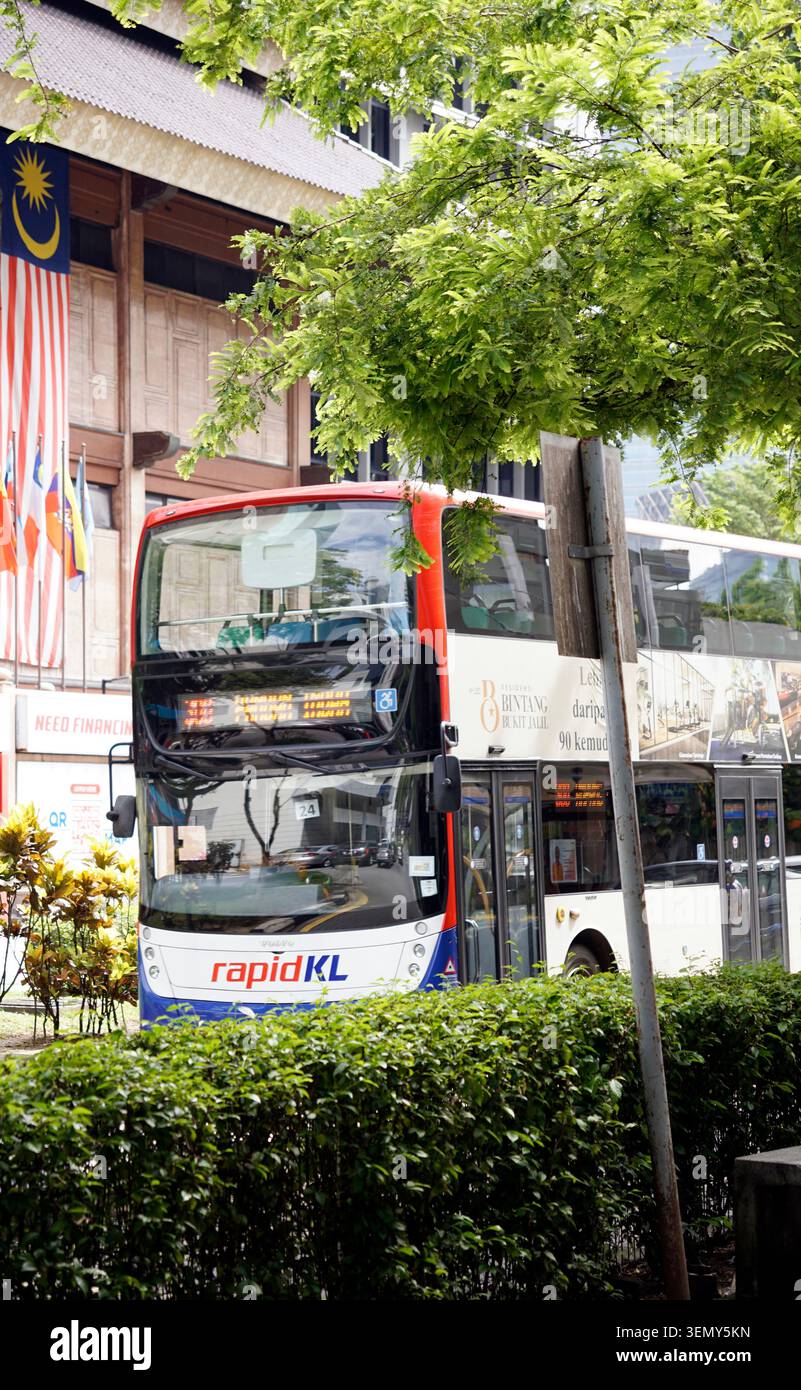 Kuala Lumpur, Malaysia - August 6, 2022: Rapid KL two floors bus ...