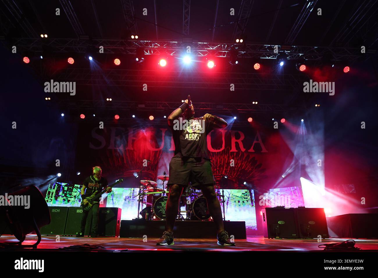 Brazilian groove/thrash metal band Sepultura held a concert at Salatap ...