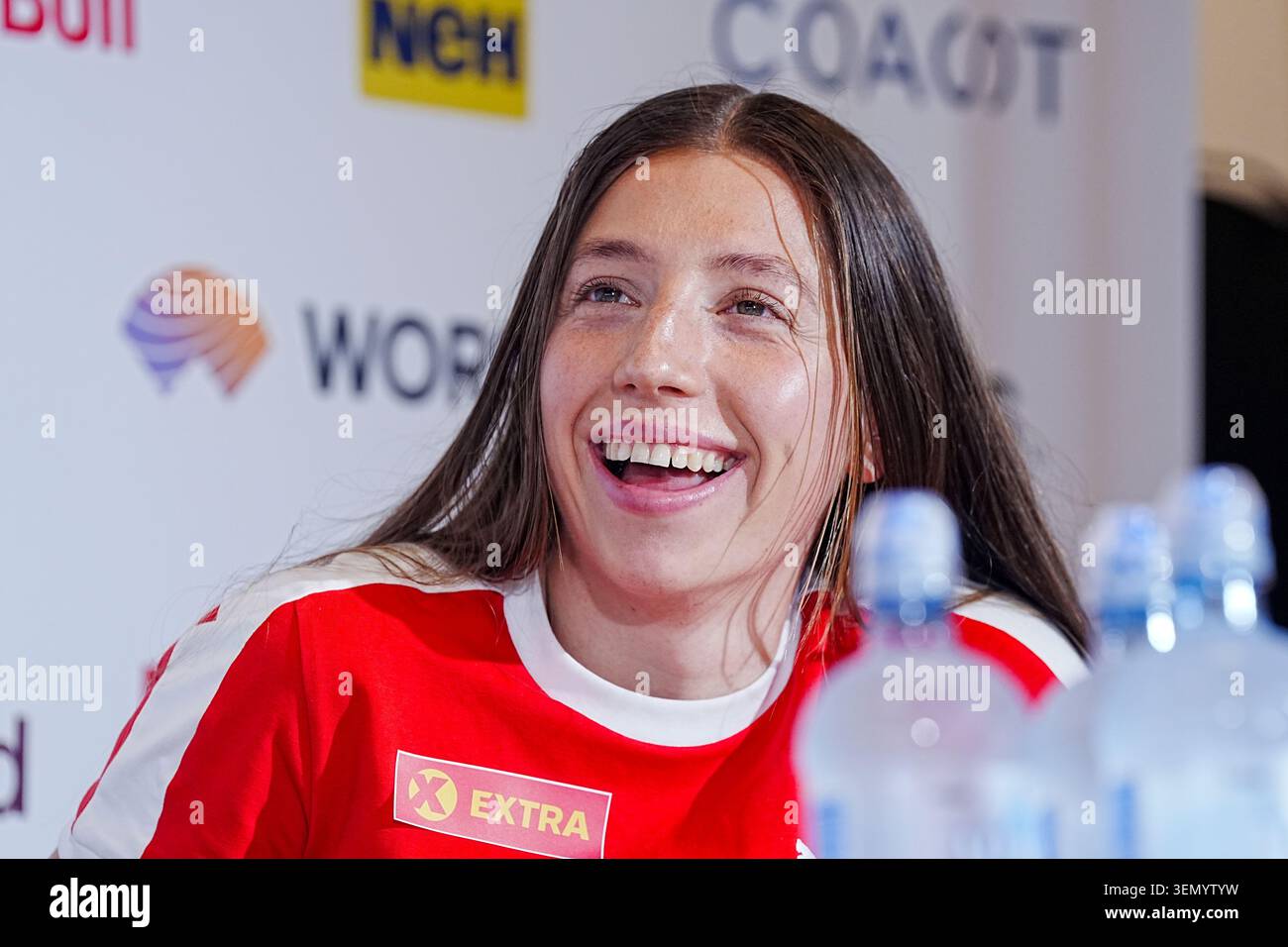 Oslo 20260609. Josefine Tomine Eriksen Aks at a press conference before ...