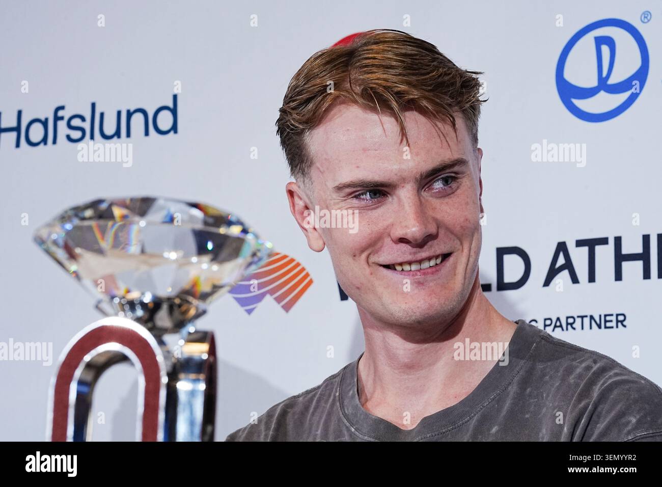 Oslo 20260609. Tobias Grønstad (Norway) at a press conference before ...
