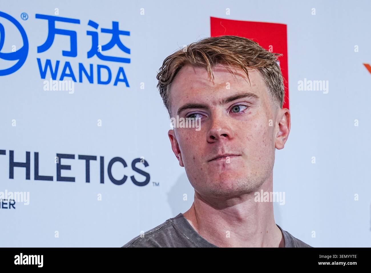 Oslo 20260609. Tobias Grønstad (Norway) at a press conference before ...