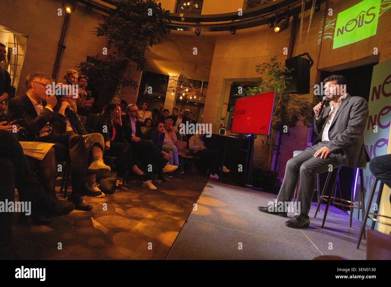 Arie Alimi and Olivier Faure during the Socialist Party launch of his ...